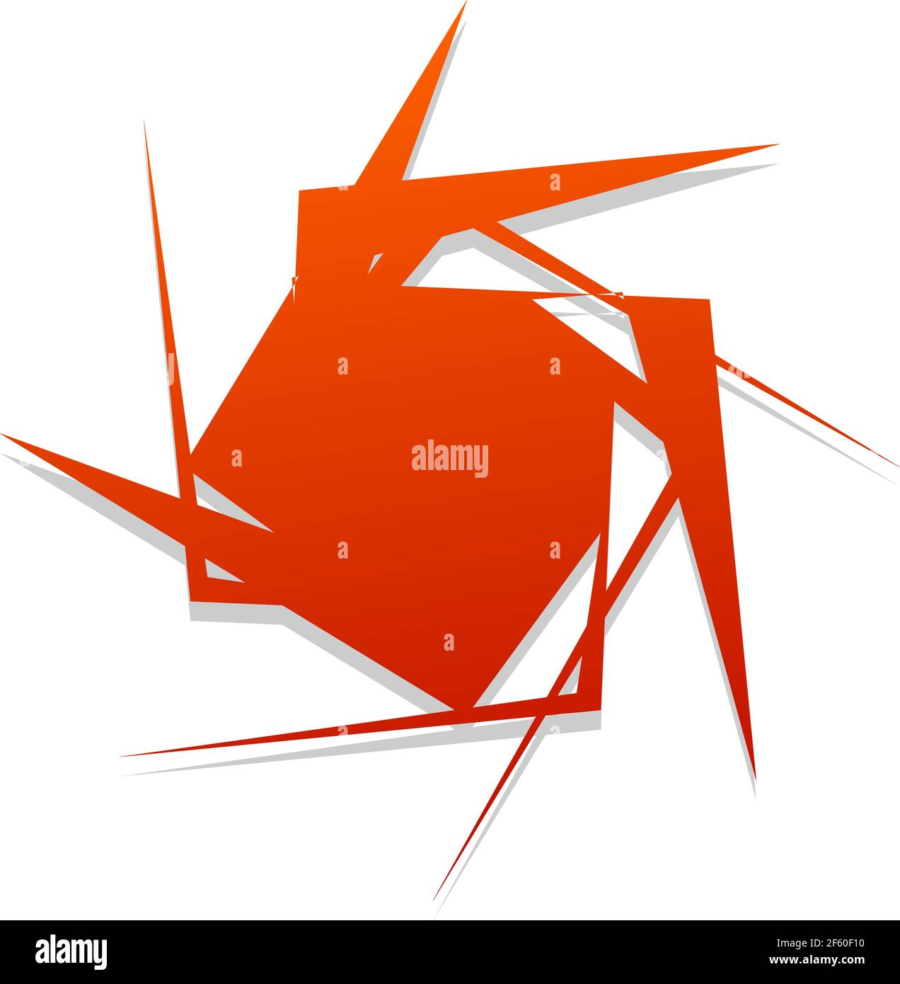 Edgy random abstract geometric shape, element — Stock vector ...