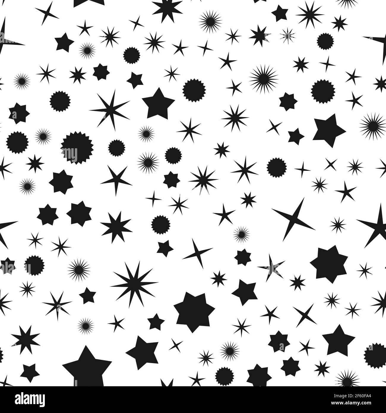 Random star shape pattern, background. Seamlessly repeatable. — Stock ...