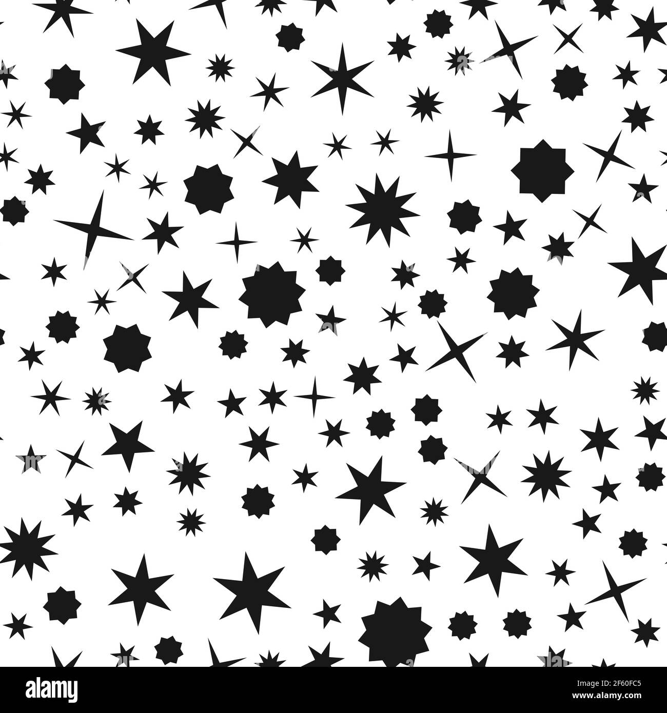 Random star shape pattern, background. Seamlessly repeatable. — Stock ...