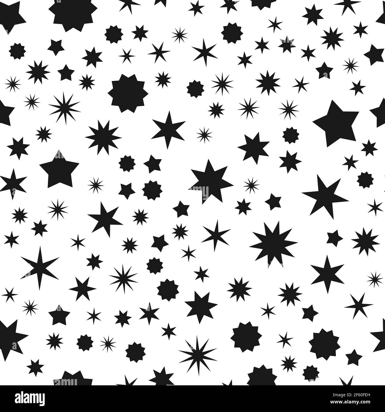 Random star shape pattern, background. Seamlessly repeatable. — Stock ...