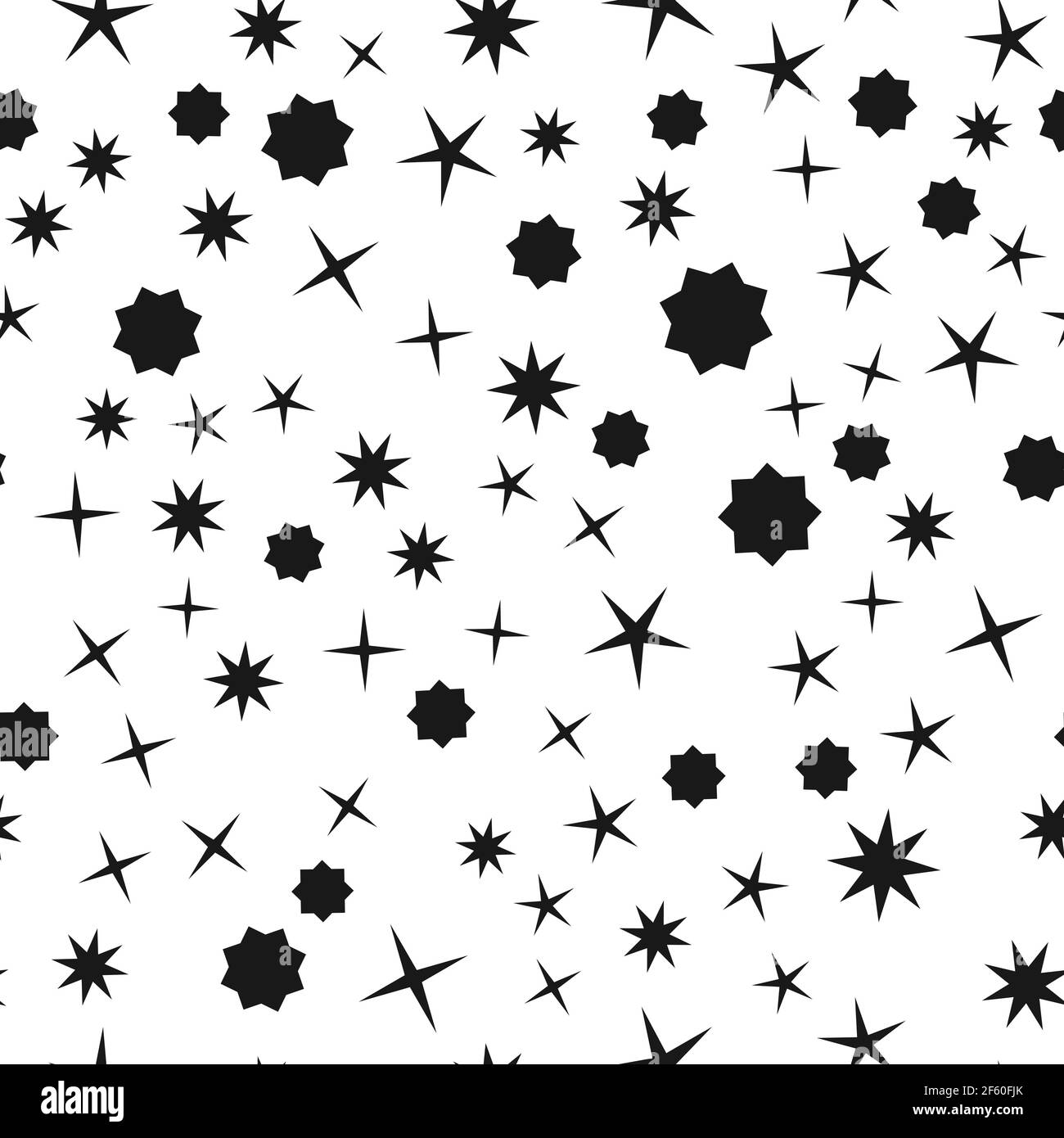 Random star shape pattern, background. Seamlessly repeatable. — Stock ...