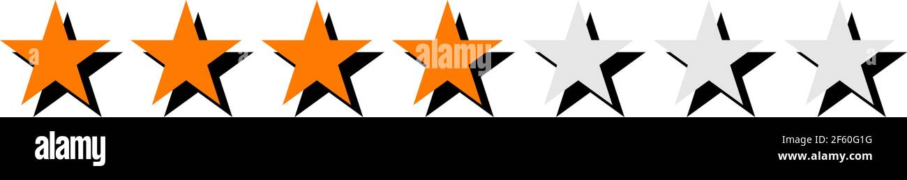 Star rating element series. Customer satisfaction, quality level ...