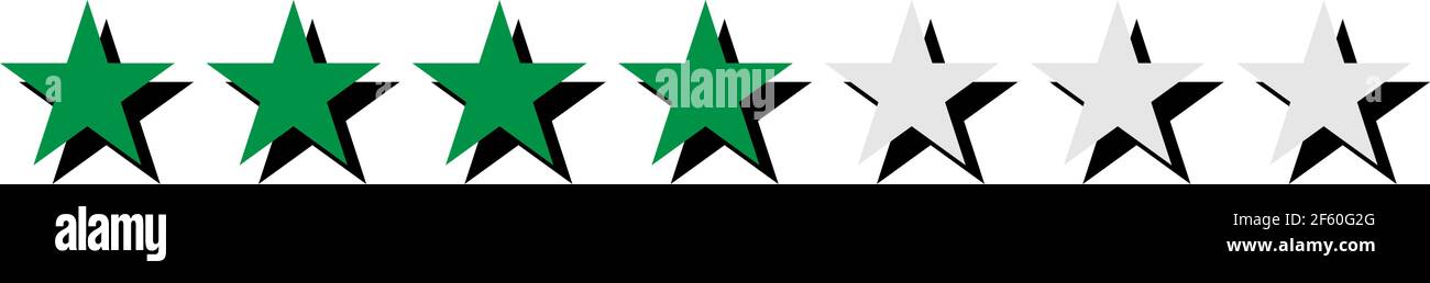 Star rating element series. Customer satisfaction, quality level ...