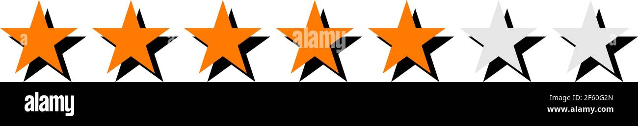 Star rating element series. Customer satisfaction, quality level ...
