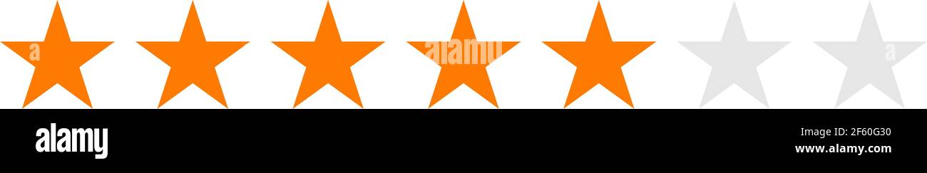 Star rating element series. Customer satisfaction, quality level ...