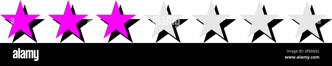 Star rating element series. Customer satisfaction, quality level ...