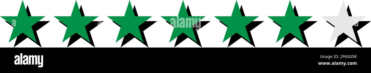 Star rating element series. Customer satisfaction, quality level ...