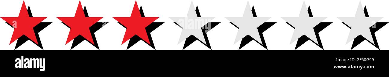 Star rating element series. Customer satisfaction, quality level ...