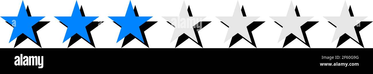 Star rating element series. Customer satisfaction, quality level ...