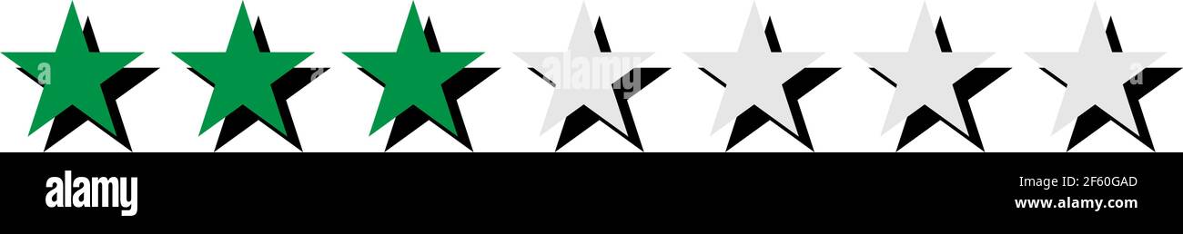 Star rating element series. Customer satisfaction, quality level ...