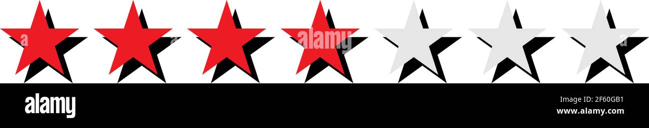 Star rating element series. Customer satisfaction, quality level ...
