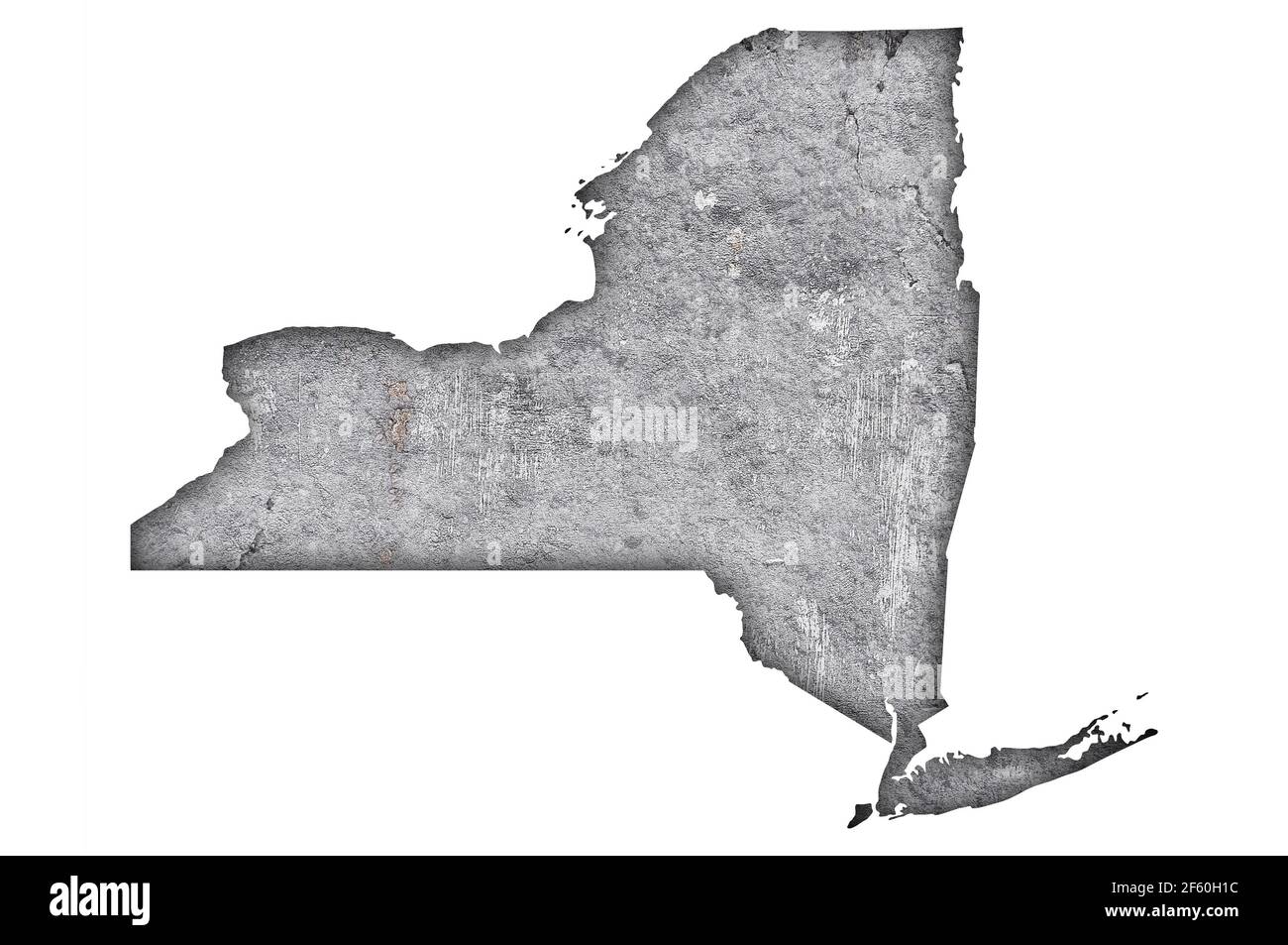Map of New York on weathered concrete Stock Photo - Alamy