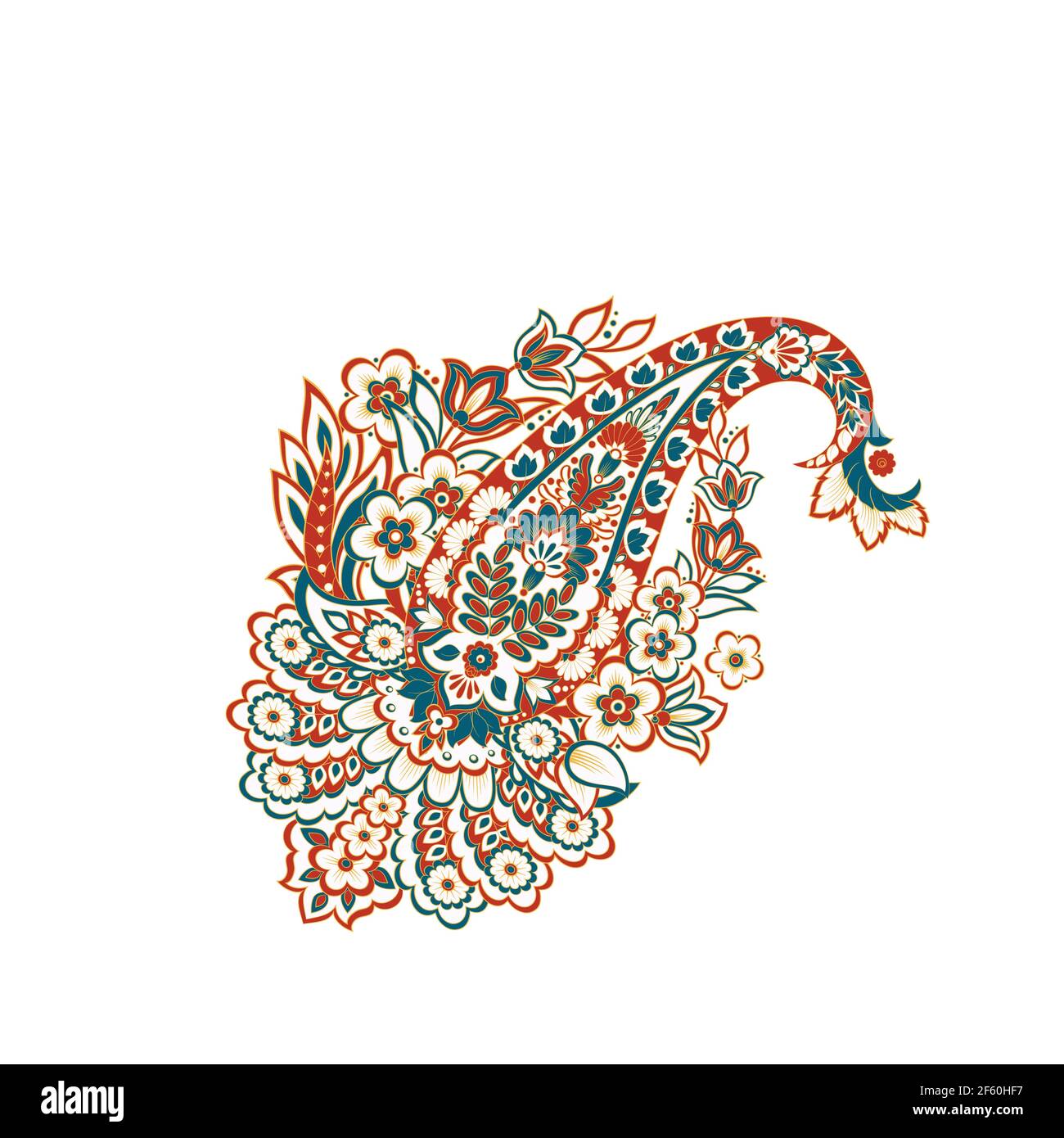 Vector Paisley pattern in floral indian style Stock Vector Image & Art ...