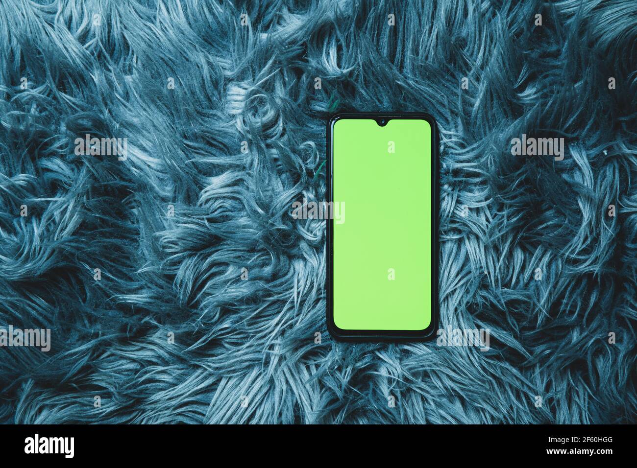 Smartphone with greenscreen. Mobile phone frameless design concept ...