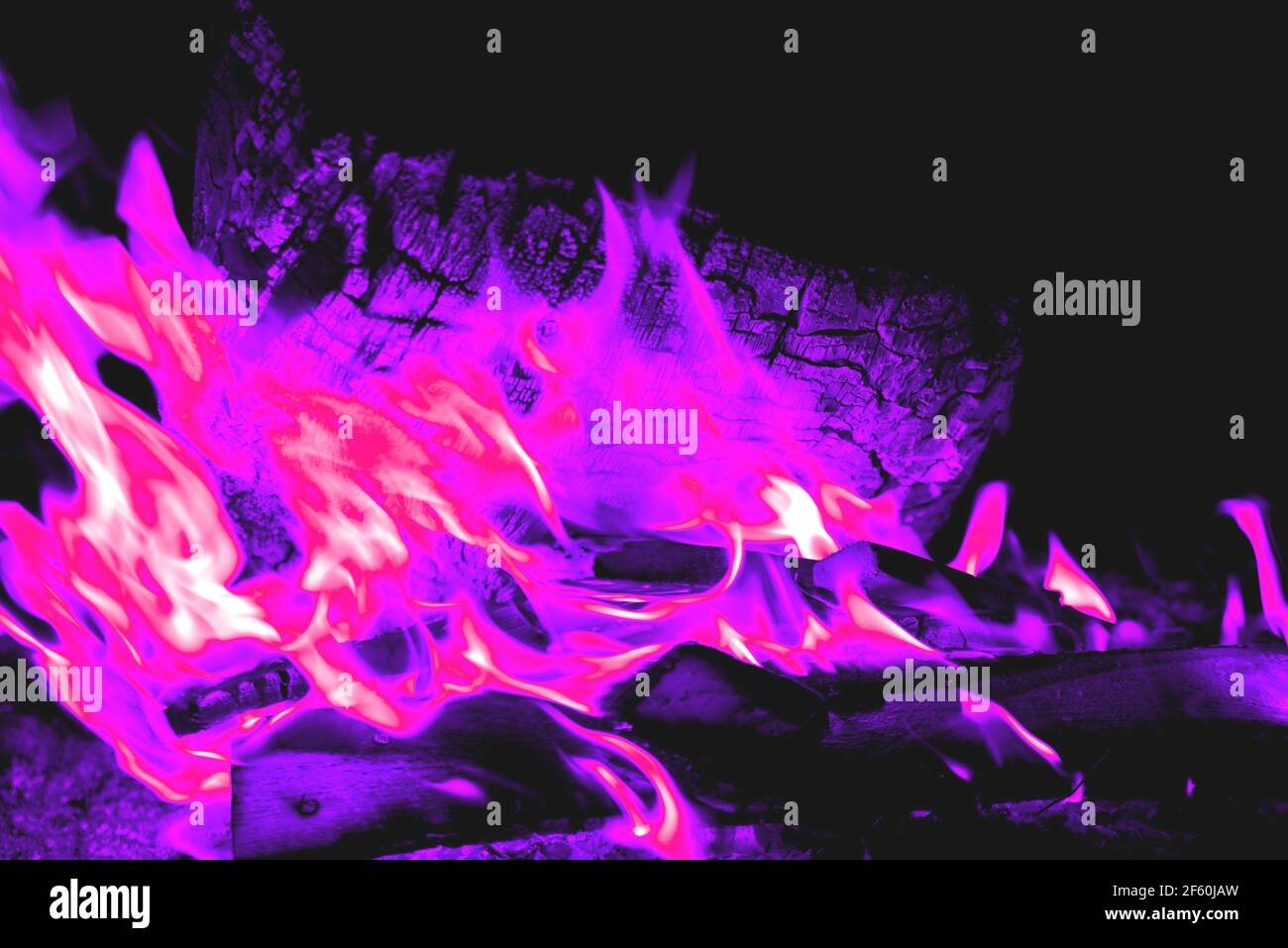 campfire at night, campfire, campfire toned color, hellfire, close-up ...