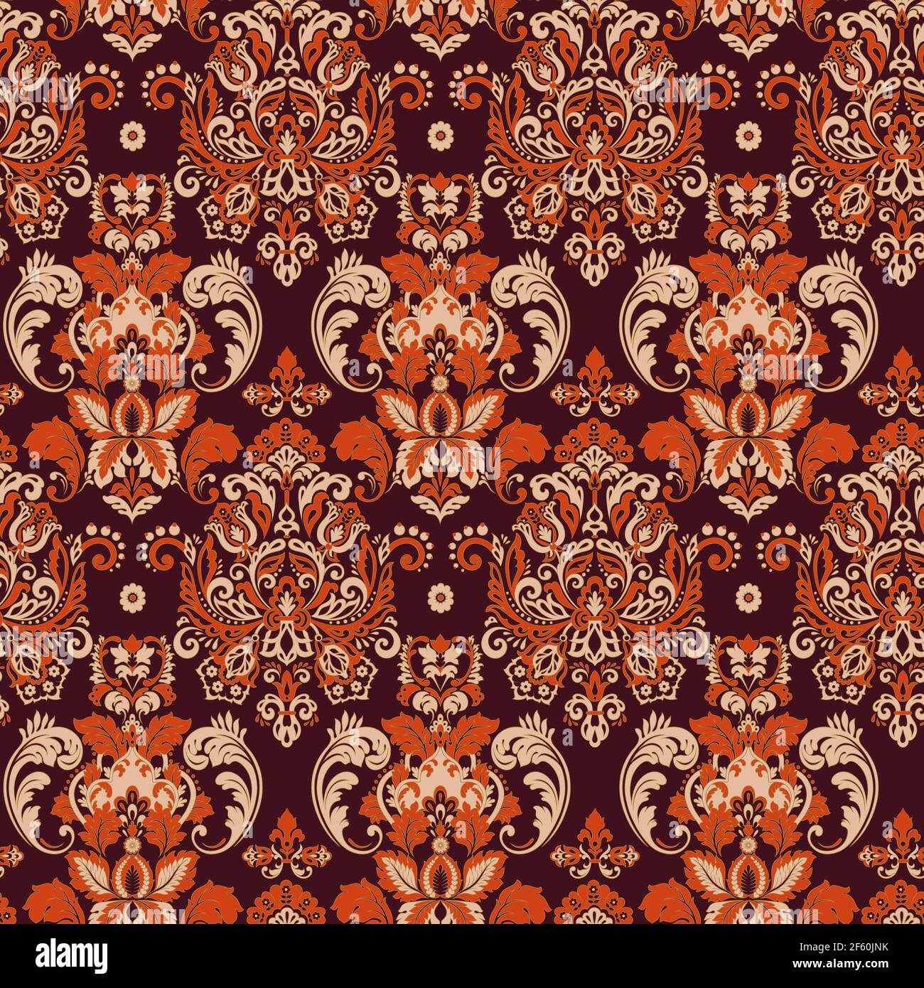 Vector Baroque floral pattern. classic floral ornament Stock Vector ...
