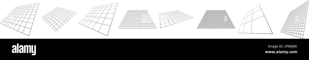 3d angled squared, checkered planes in perspective — Stock vector ...