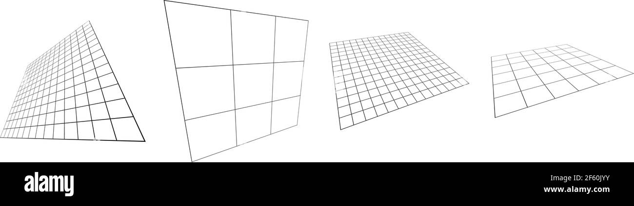 3d angled squared, checkered planes in perspective — Stock vector ...