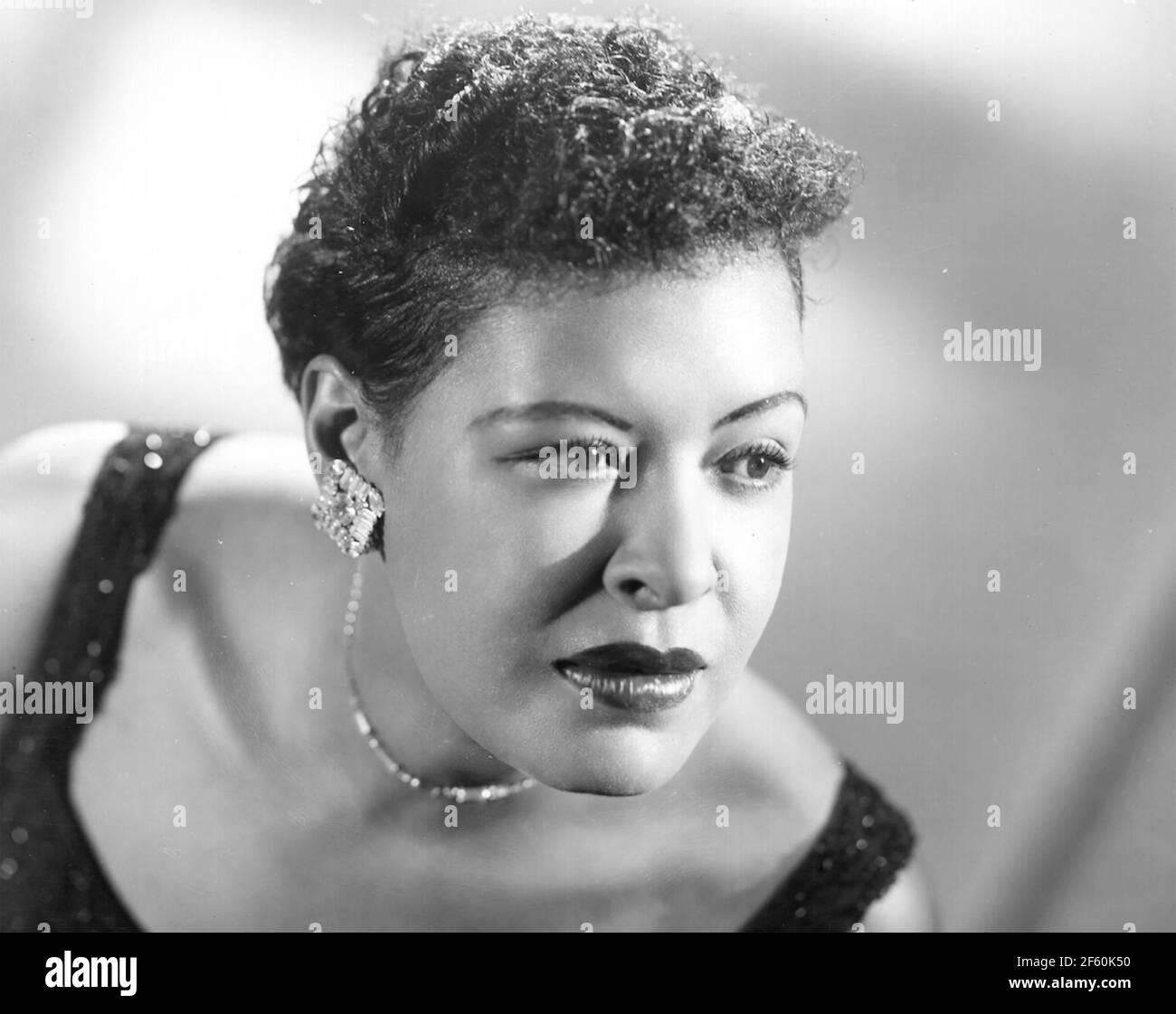 BILLIE HOLIDAY (1915-1959) Promotional photo of American jazz singer ...
