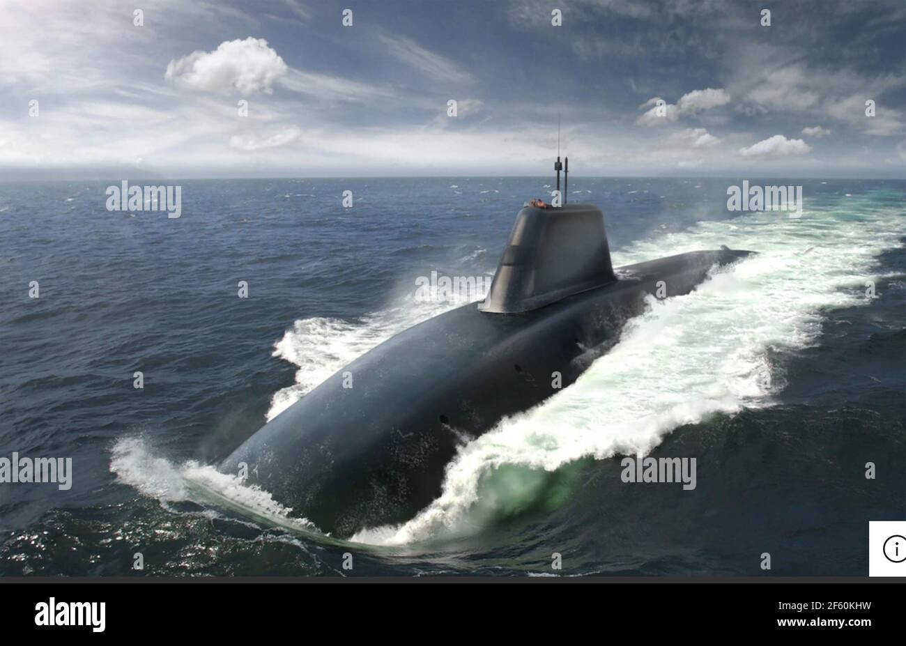 BAE SYSTEMS DREADNOUGHT nuclear submarine artwork. Courtesy BAE Systems ...