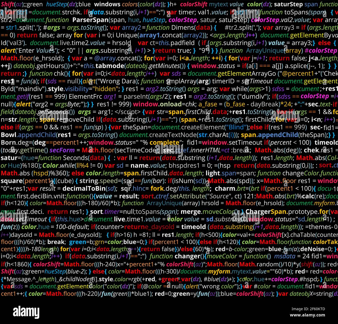 Abstract Program Code Screen Of Colored Lighted Syntax Of Source Code Script Vector Background