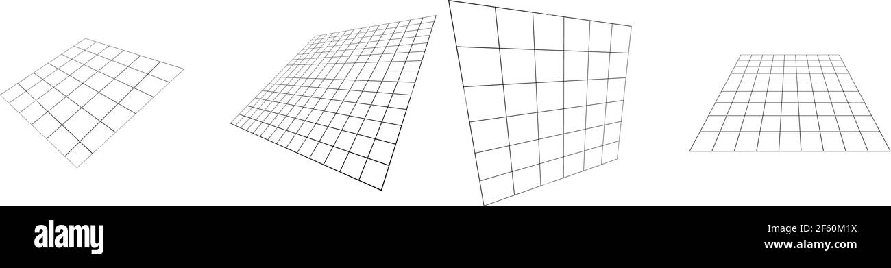 3d angled squared, checkered planes in perspective — Stock vector ...