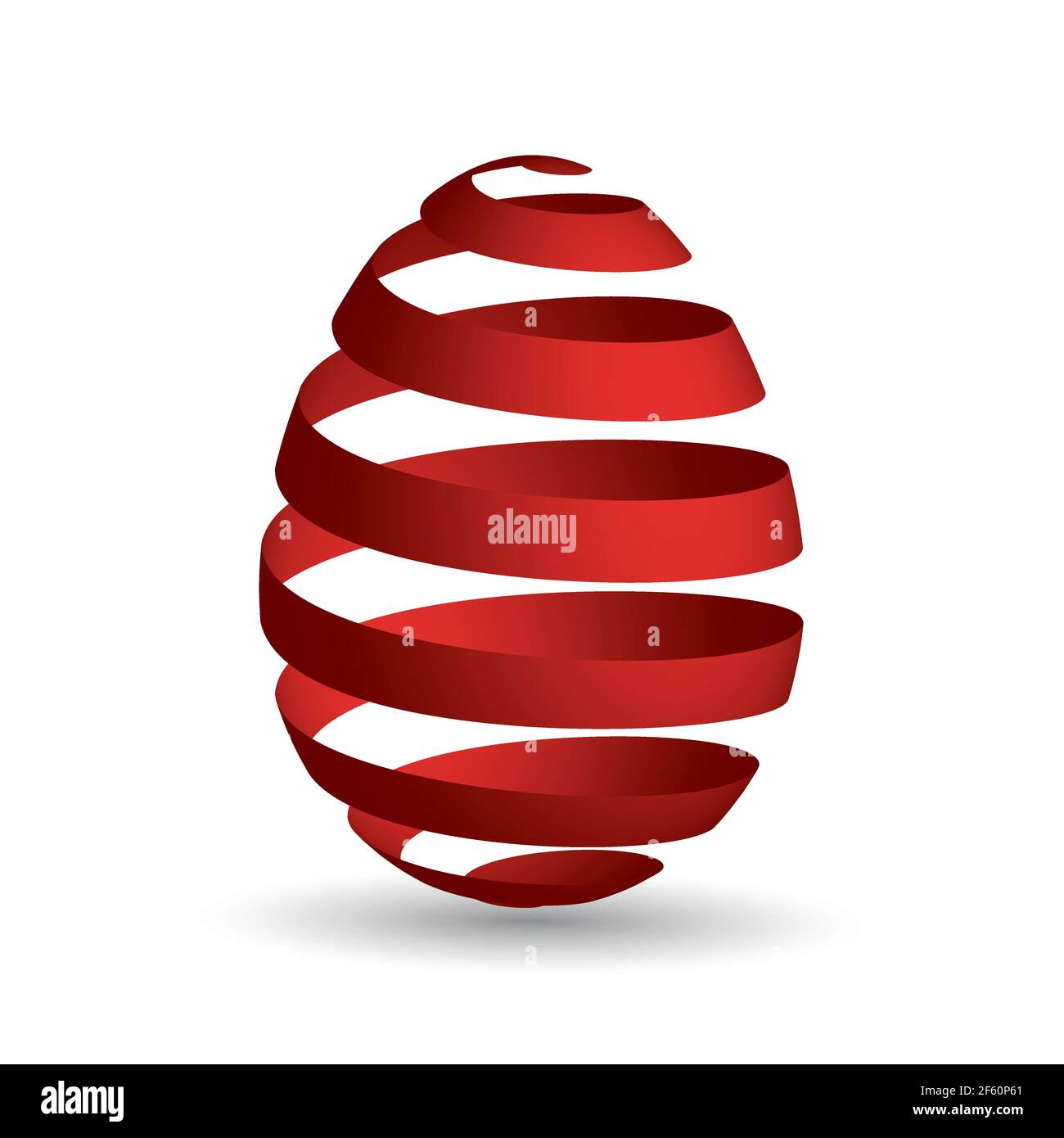 Easter egg red ribbon design Stock Vector Image & Art - Alamy