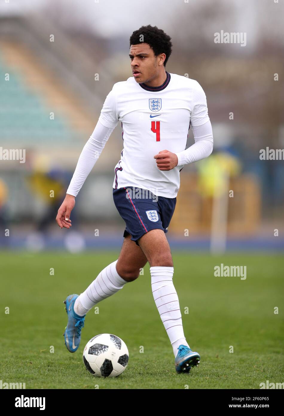 England's CJ Egan-Riley during the Under-18 International Friendly ...
