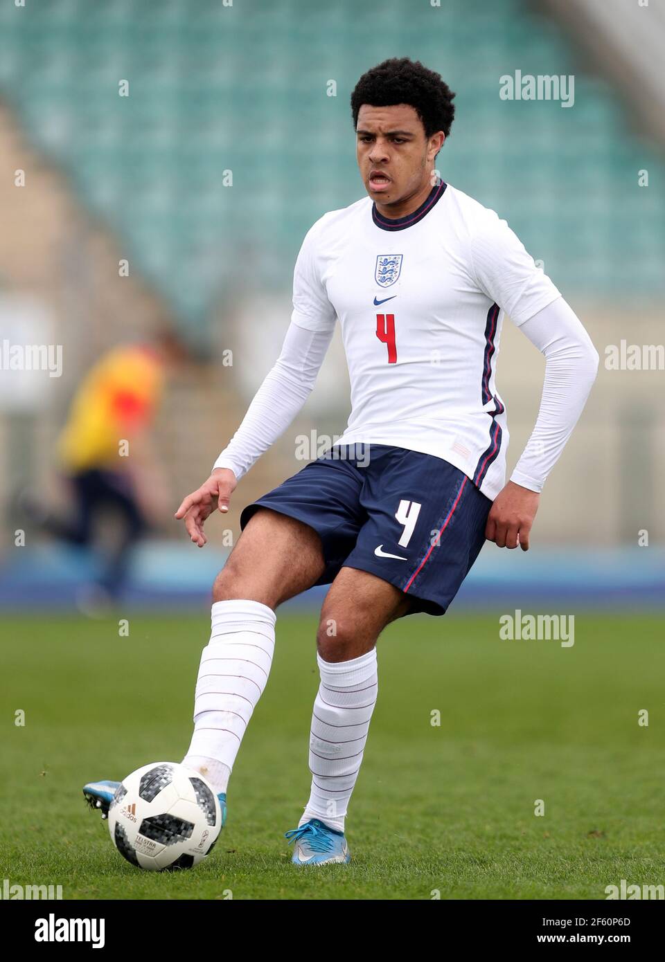 England's CJ Egan-Riley during the Under-18 International Friendly ...