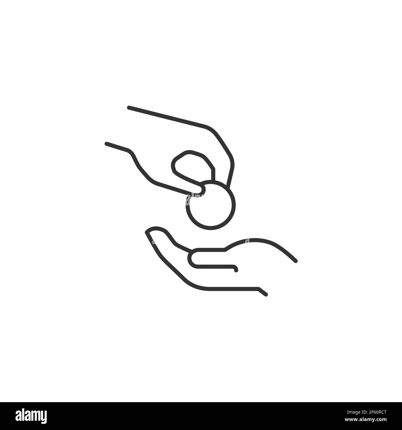 Donate icon man hand Cut Out Stock Images & Pictures - Alamy