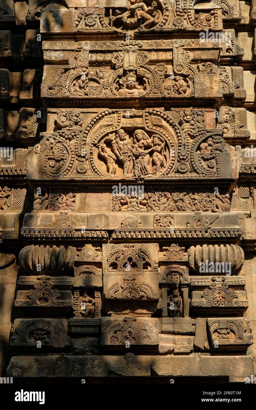 Detail of the Parsurameswara Temple in Bhubaneswar, Odisha, India Stock ...