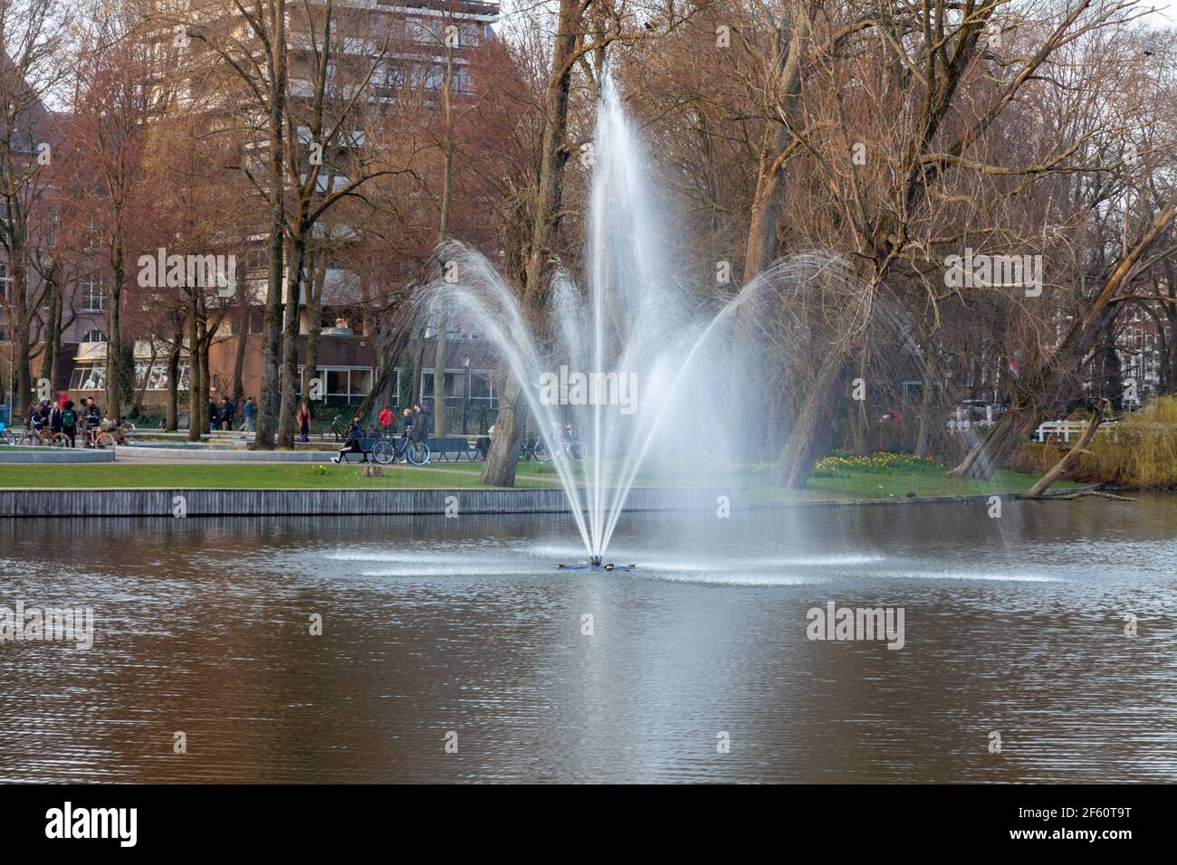 Fountain in Oosterpark,Amsterdam Stock Photo - Alamy