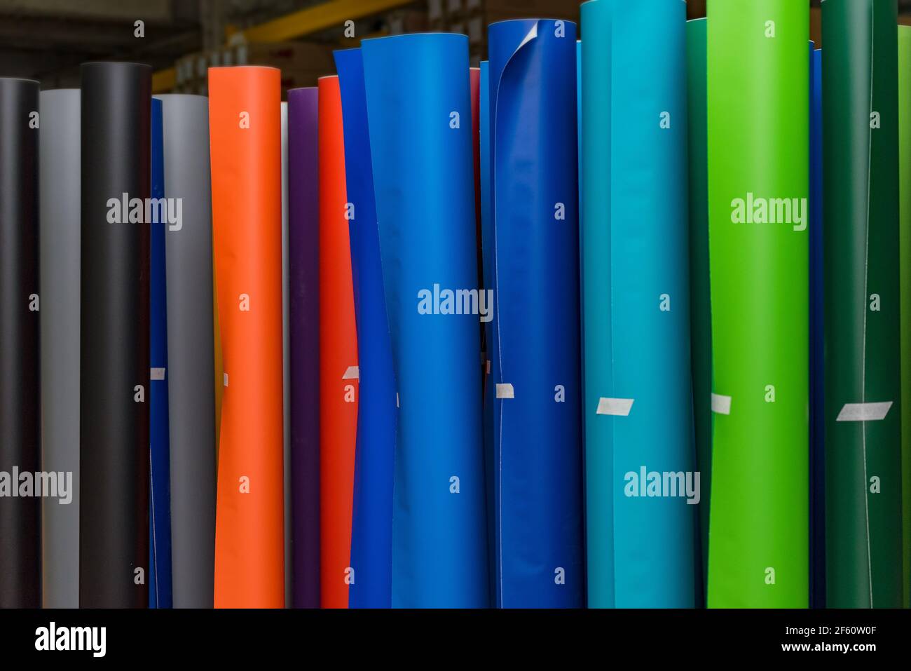 colored vinyl car wrapping or plotter cutting sticker film rolls. Film ...