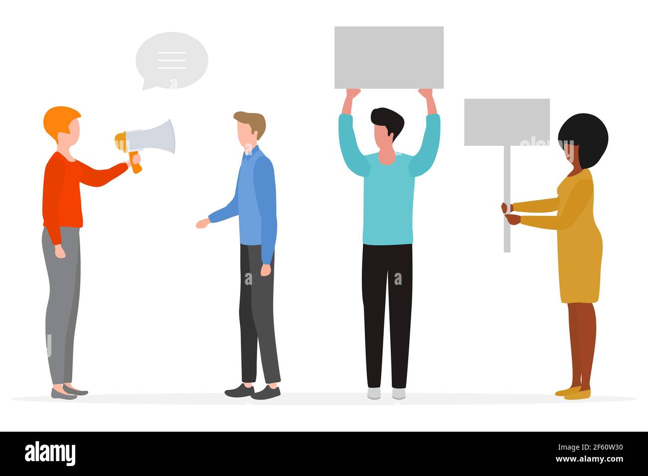 Pre-election rally Voting People Election campaign Vector illustration Pre-election canvassing ...