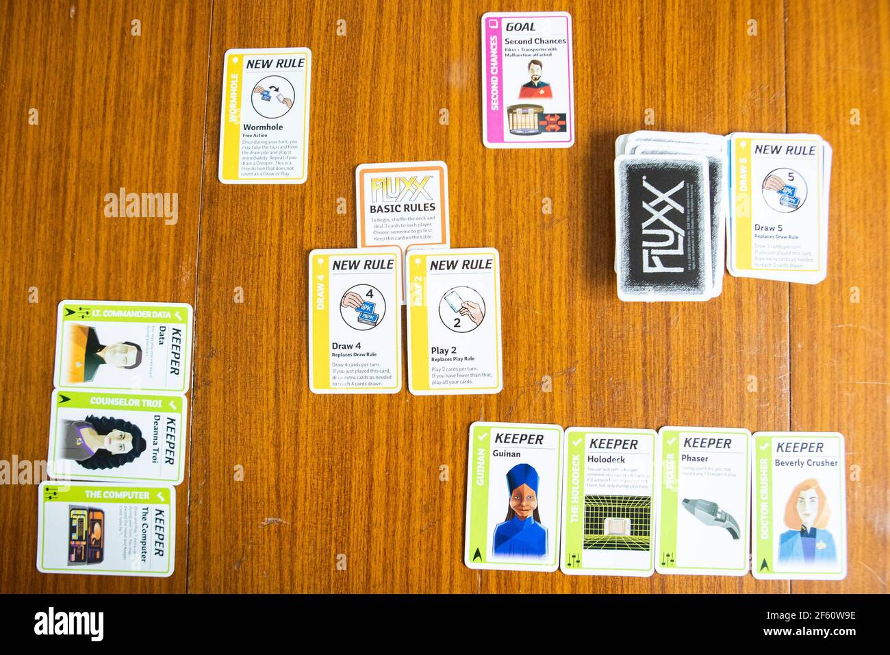 Cards from the Star trek The Next Generation version of Fluxx the card ...