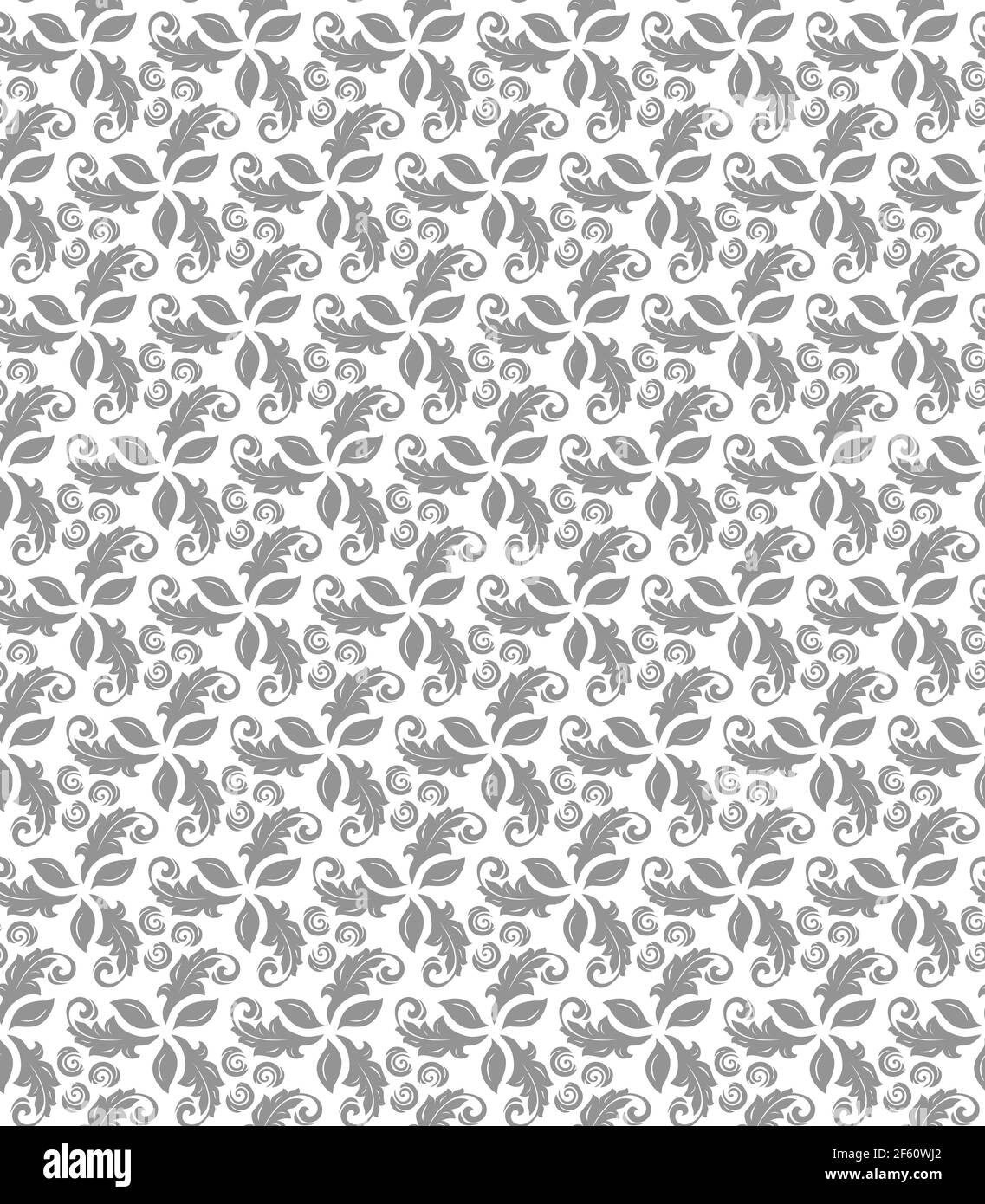 Modern Seamless Vector Fine Pattern With Leaves Stock Vector Image ...