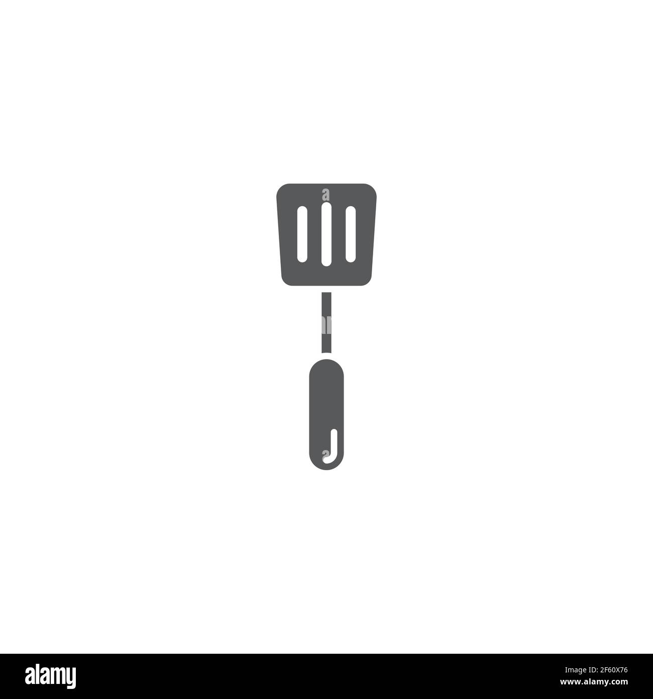 Black line Spatula icon isolated on white background. Kitchen spatula ...