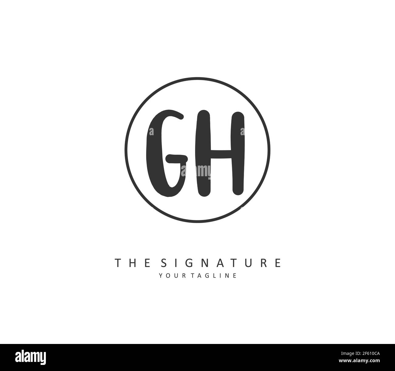 Gh initials logo Black and White Stock Photos & Images - Alamy