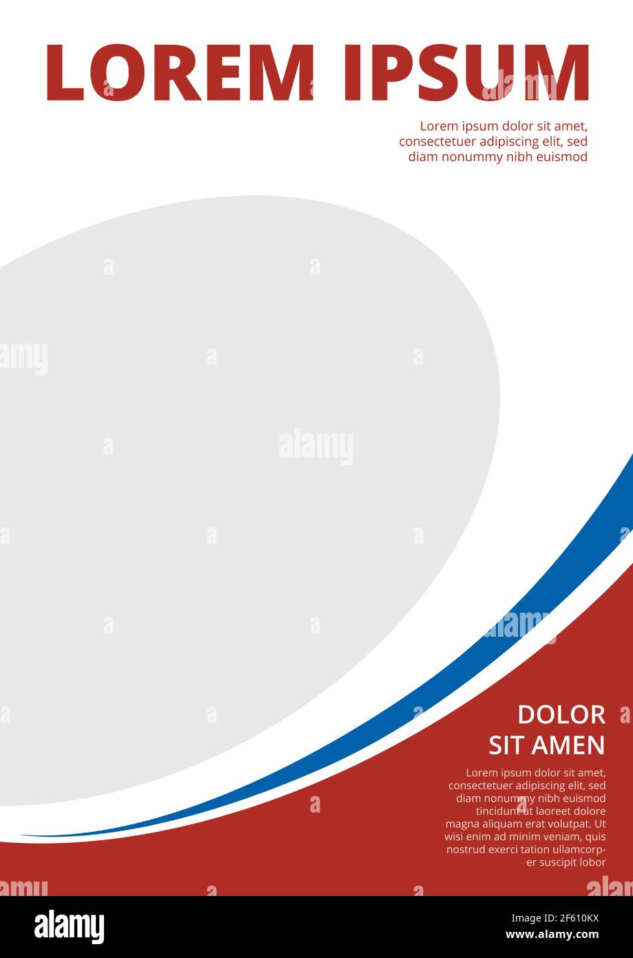 Red Colored with rounds and elipse, modern business motion style cover ...