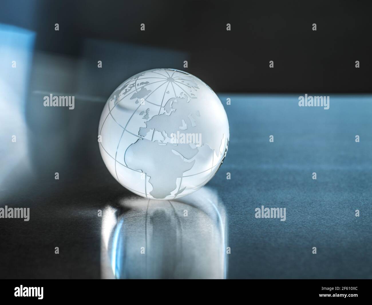 Glass globe of the world Stock Photo - Alamy