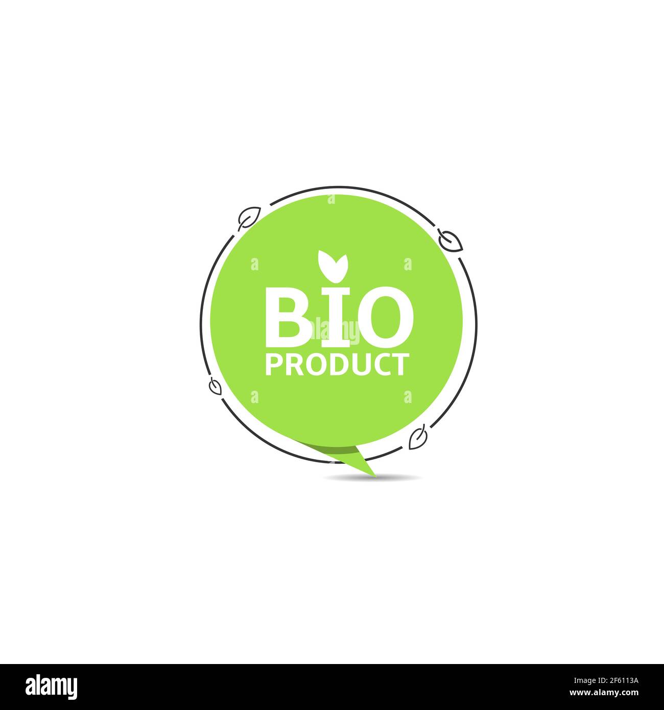 Bio product green sticker Stock Vector Image & Art - Alamy
