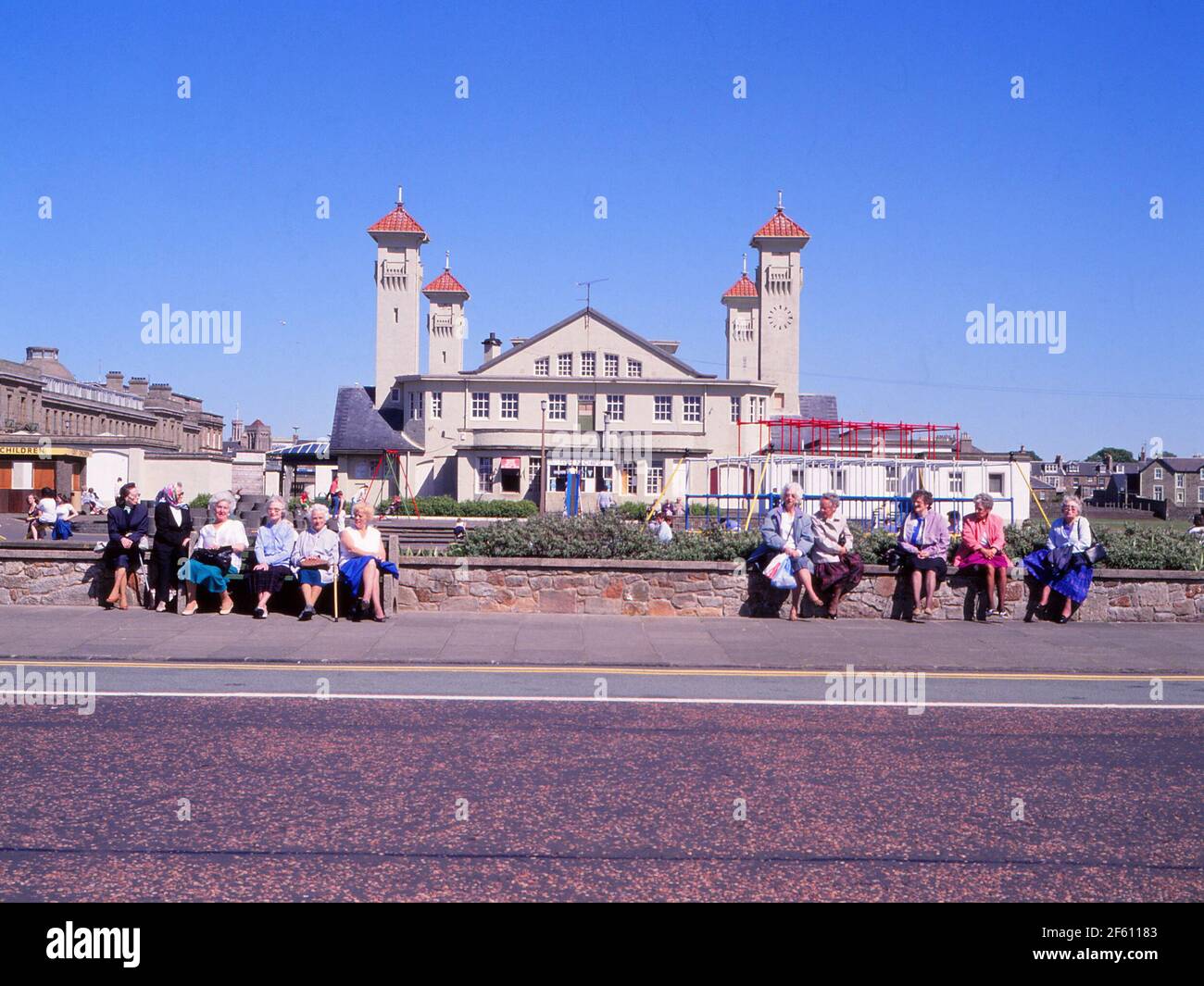 Ayr, Ayrshire, Scotland, UK, Scanned transparencies of Ayr seafront in ...
