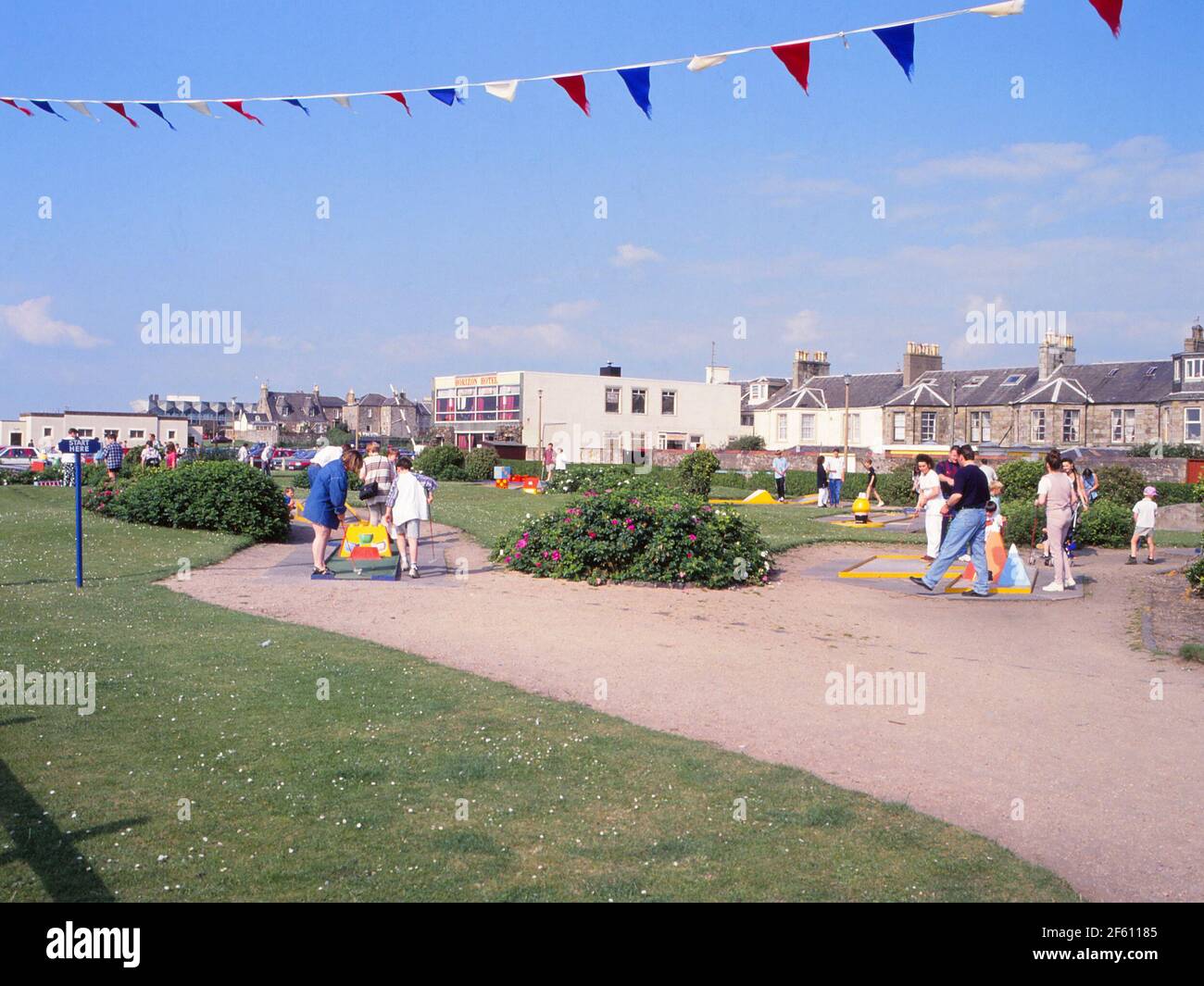 Ayr, Ayrshire, Scotland, UK, Scanned transparencies of Ayr seafront in ...