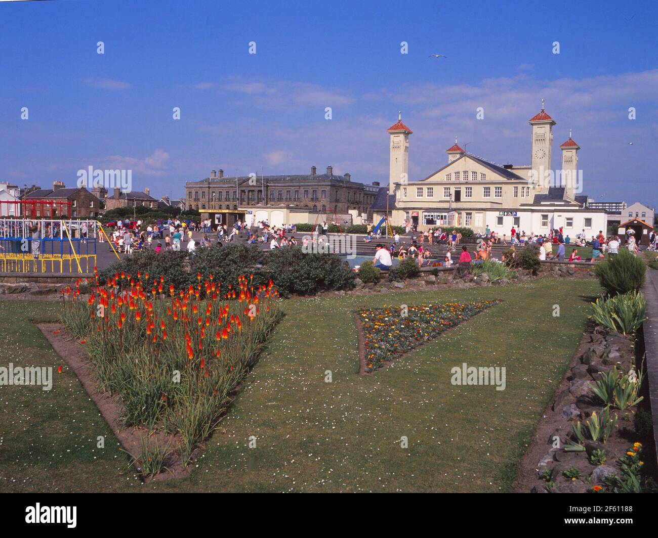 Ayr, Ayrshire, Scotland, UK, Scanned transparencies of Ayr seafront in ...