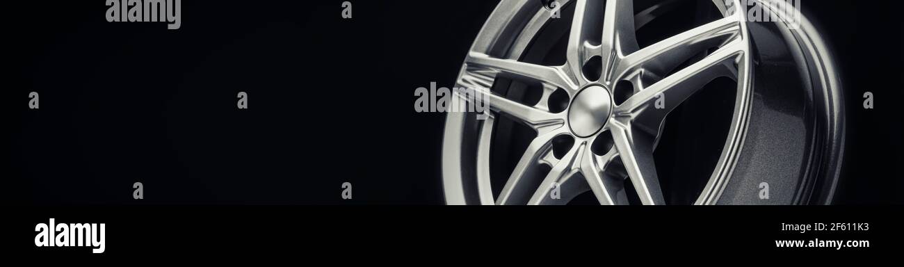 Alloy wheel in silver color in the shape of a star. long layout for the ...