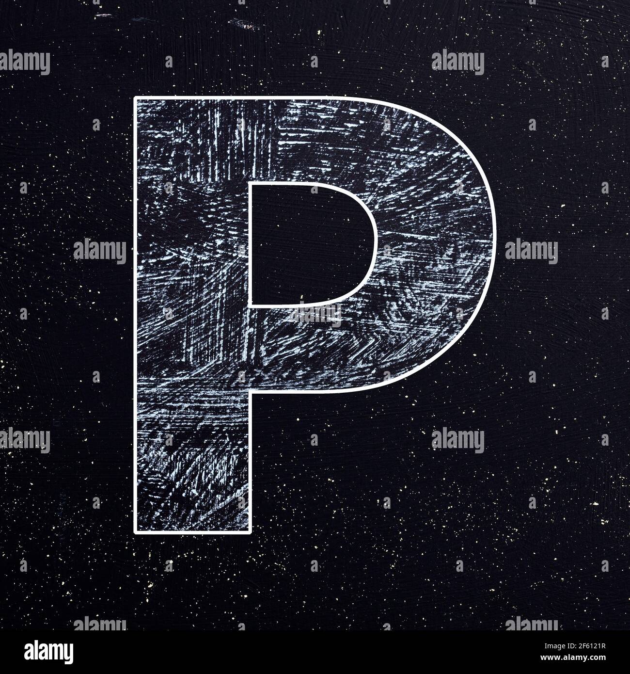 Letter P of the alphabet written with chalk Stock Photo - Alamy