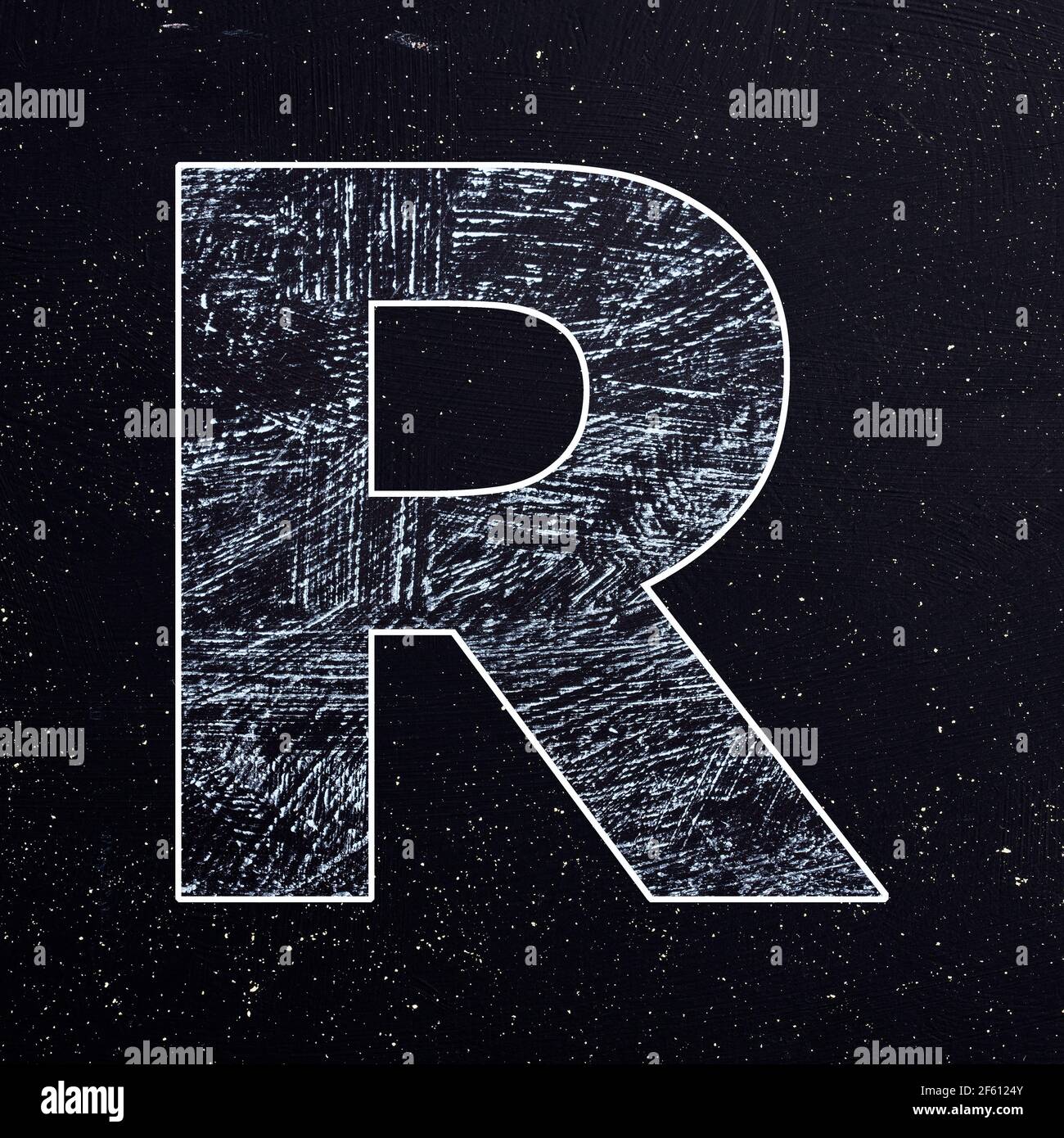 Letter R of the alphabet written with chalk Stock Photo - Alamy