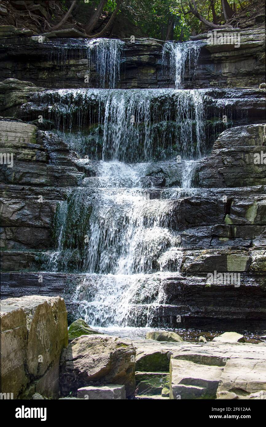 Princess Louise Falls - Long exposure photograph of waterfalls over ...