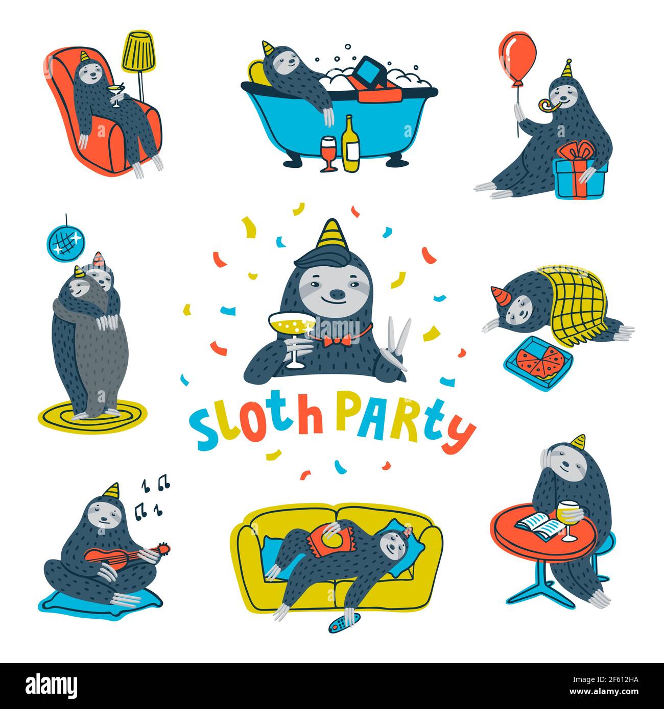 Children having fun at a party Stock Vector Images - Alamy