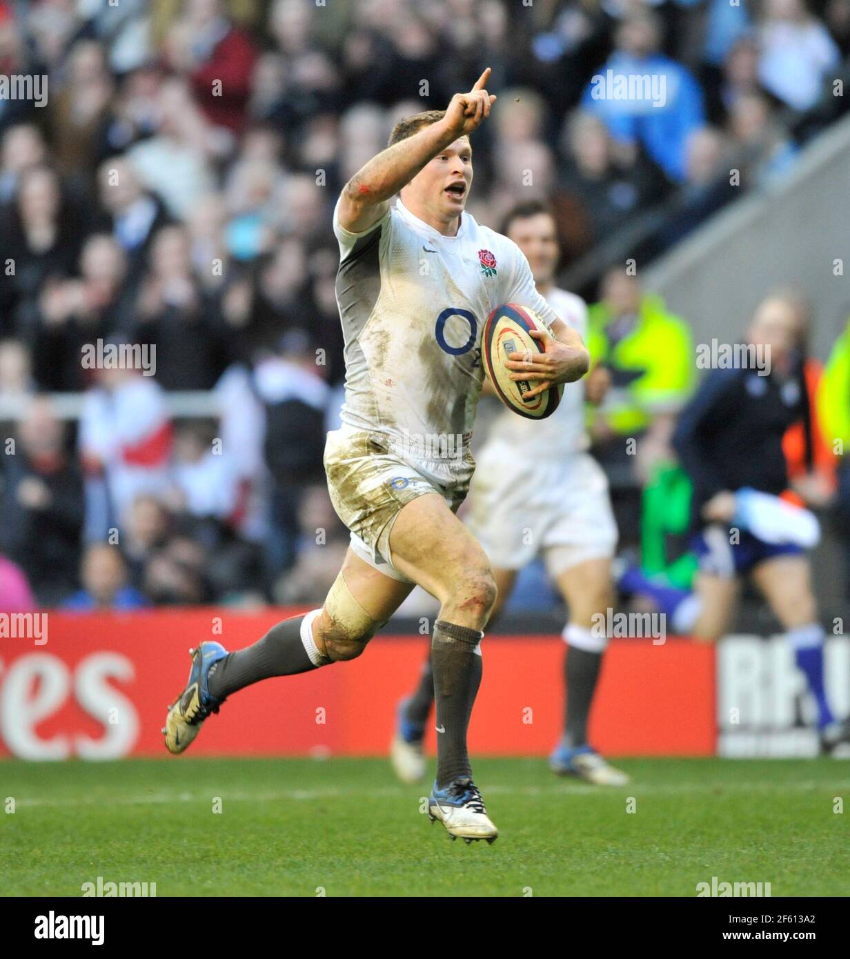 SIX NATIONS ENGLAND V ITALY AT TWICKENHAM.. CHRIS ASHTON 4TH TRY 12/2 ...